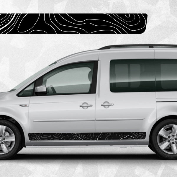 VW Caddy Topographic Side Stripe Decals