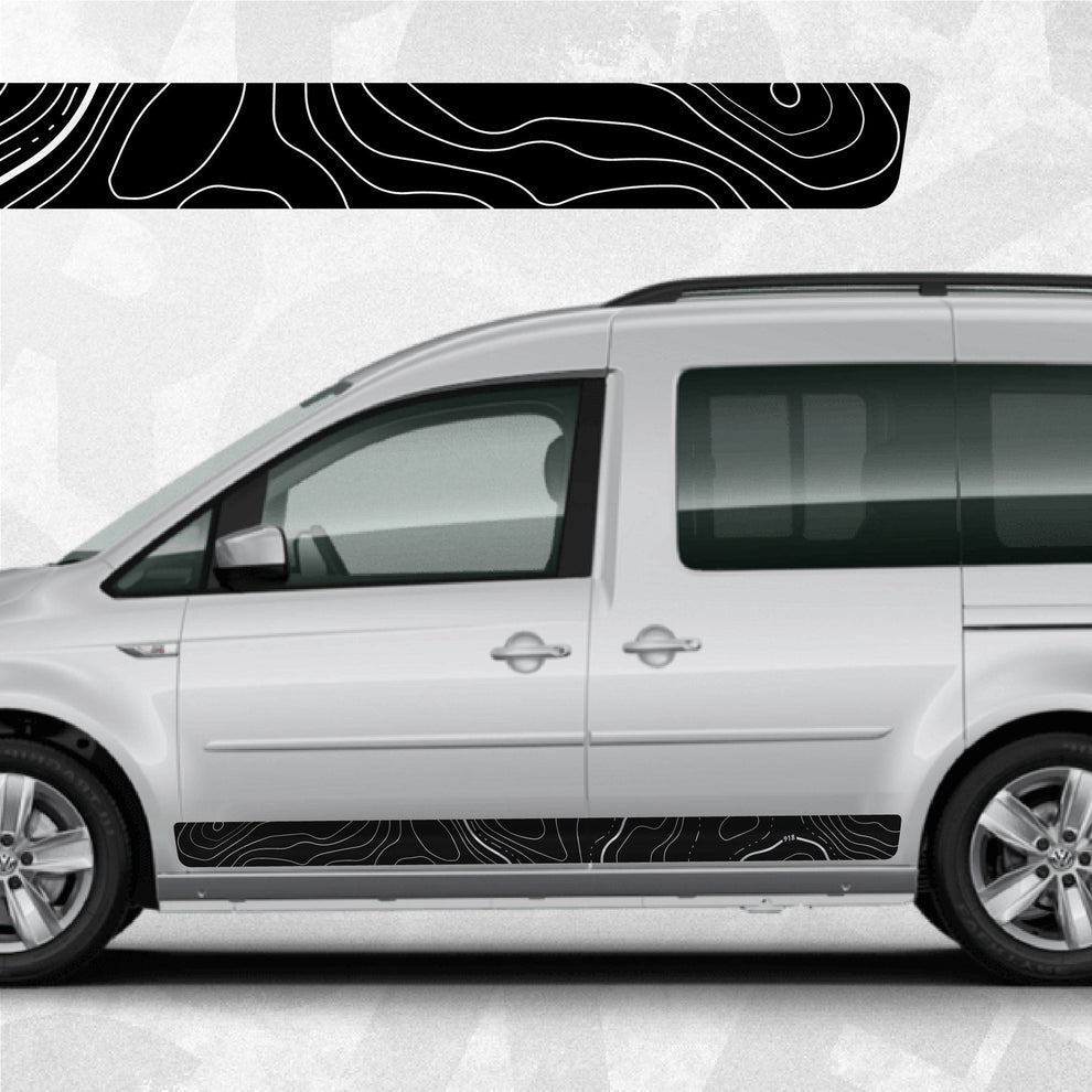 VW Caddy Topographic Side Stripe Decals