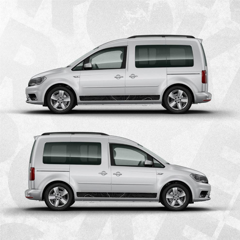 VW Caddy Topographic Side Stripe Decals – BROKENstickers