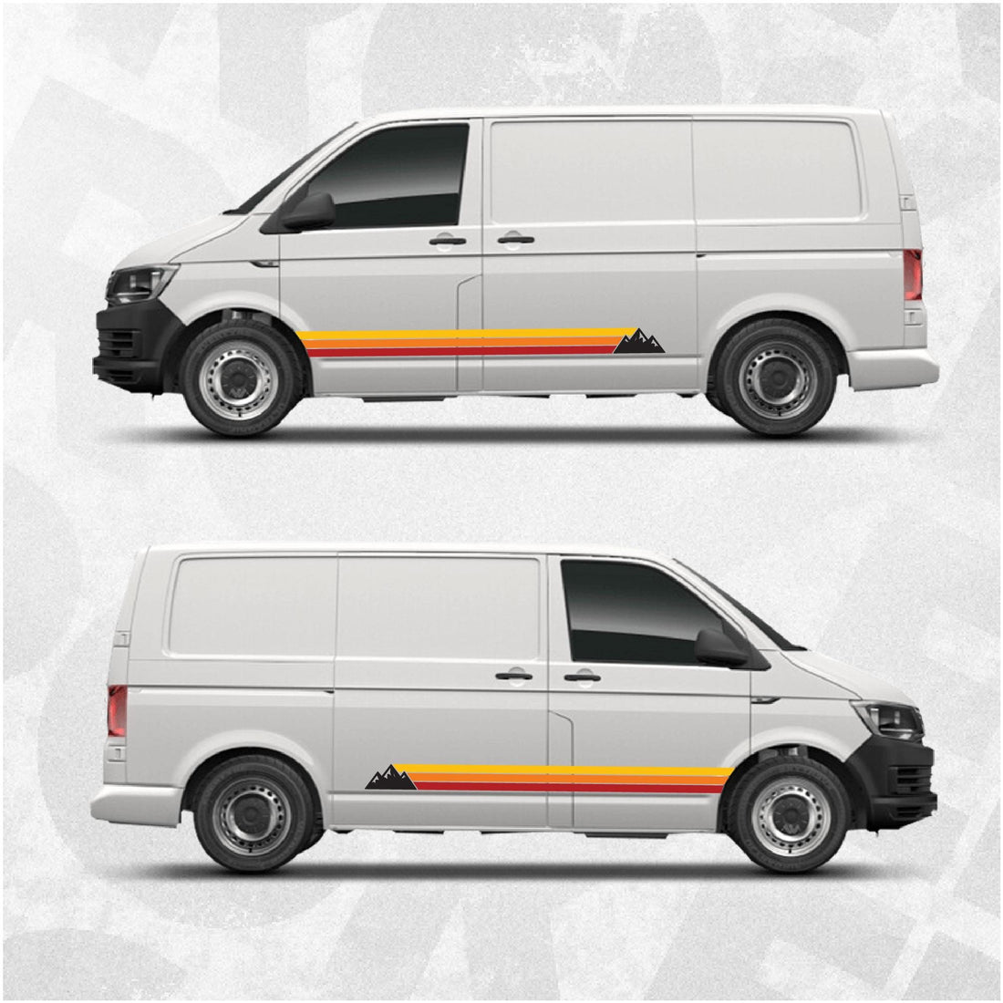 Van Mountain Stripe Decals – Fits VW Transporter, Multivan, T4, T5, T6