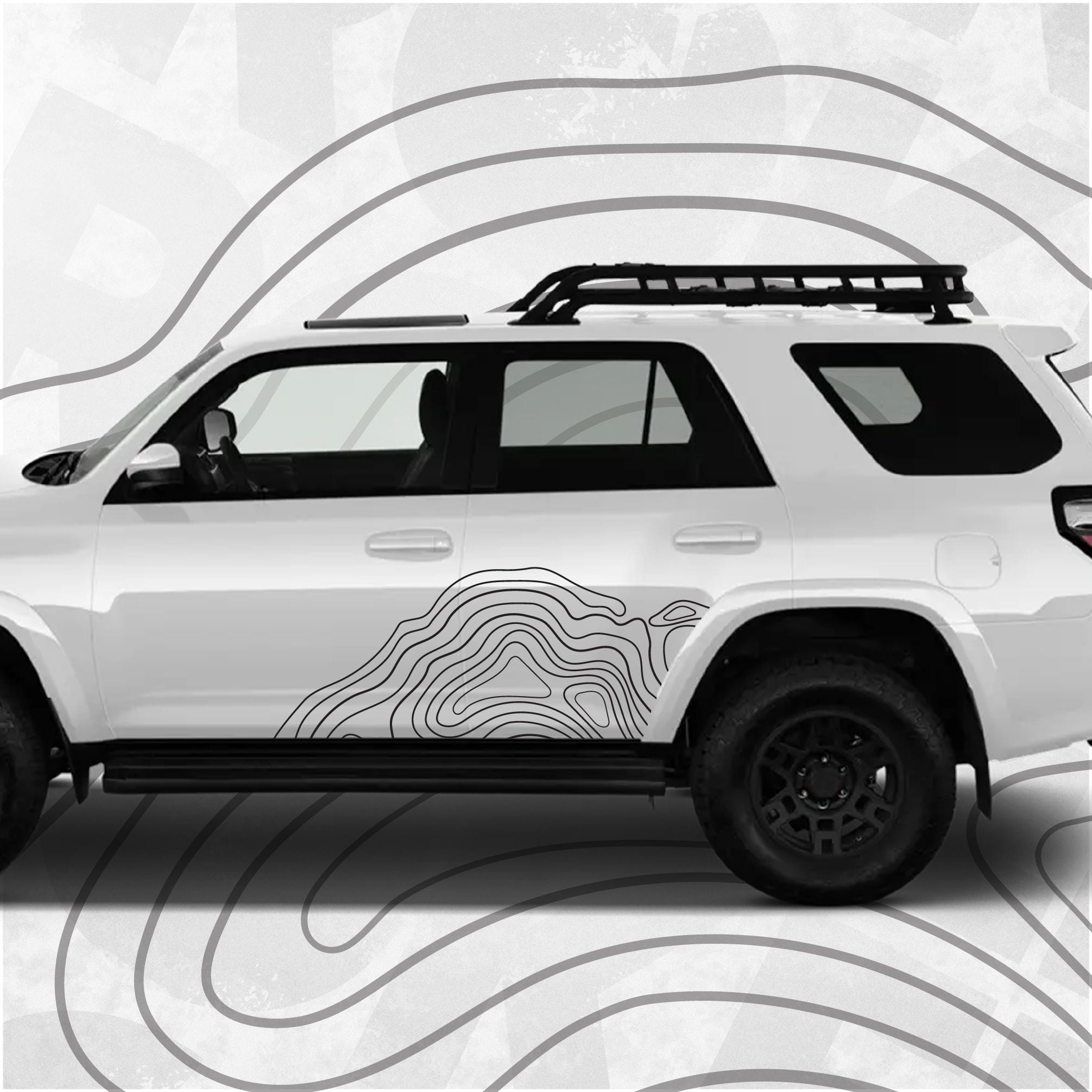 Topographic Side Decal Kit for Toyota 4Runner (5th Gen Compatible)