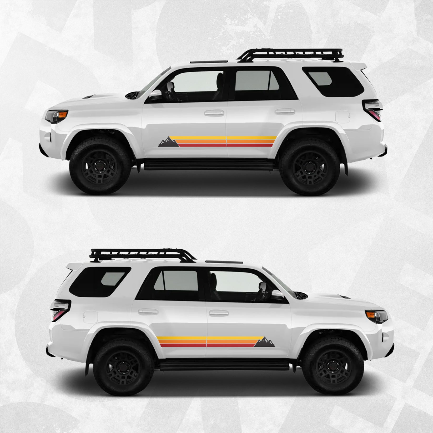 Toyota 4runner mountain decal side stripe